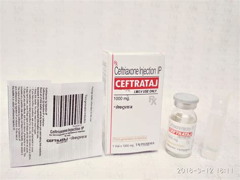 Ceftriaxone Injection Ip 1g Manufacturers Pan India Suppliers