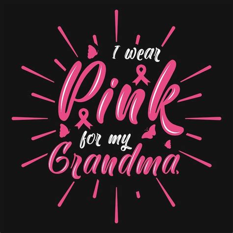 Premium Vector I Wear Pink For My Tshirt Design Premium Vector