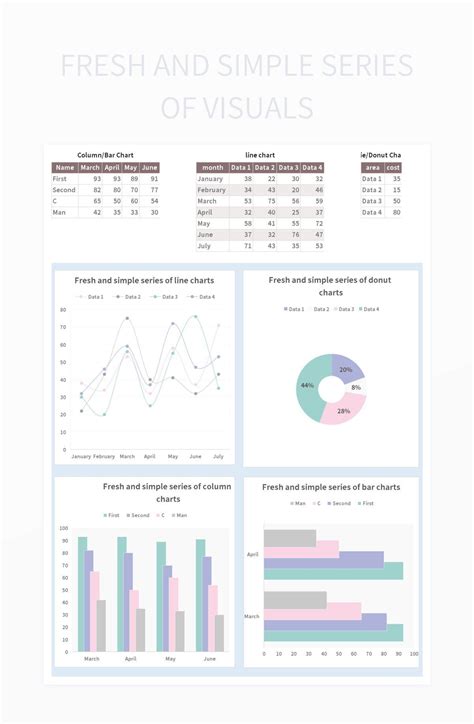 Fresh And Simple Series Of Visuals Excel Template And Google Sheets File For Free Download