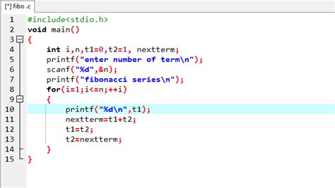 Generating Fibonacci Numbers C Programming Bcis Online Notes Nepal