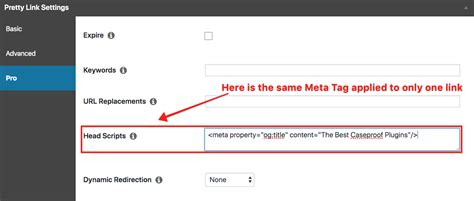 Adding Open Graph Meta Tags Pretty Links