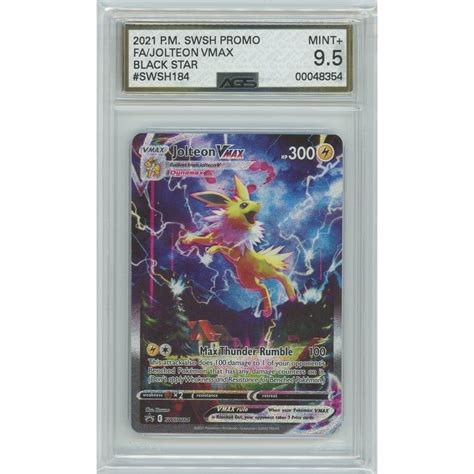 Ags Mint 95 Jolteon Vmax Swsh184 Sword And Shield Promos