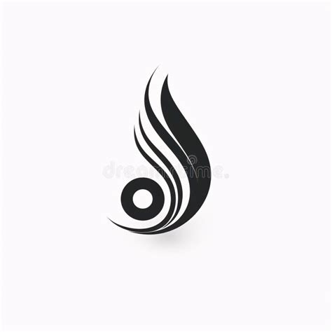 Black Silhouette Tattoo Of An Abstract Circle And Lines On White Background Vector Stock