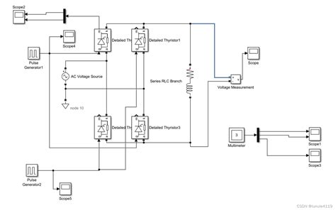 电力电子 simulink 单相桥式全控整流电路仿真 csdn博客