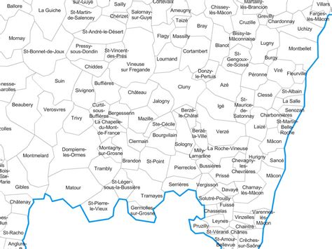 Carte Personnalisable Des Villes Et Communes De Saône Et Loire