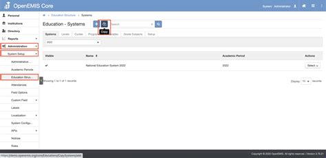 Education Structure Openemis Support