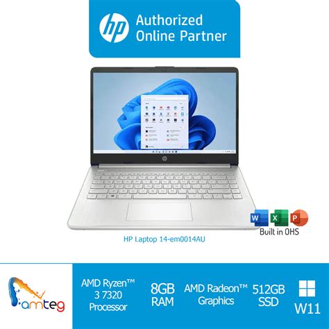 Jual HP Laptop 14 Em0014AU AMD Ryzen 3 7320 8GB 512GB Win11 7L9C5PA Shopee Indonesia