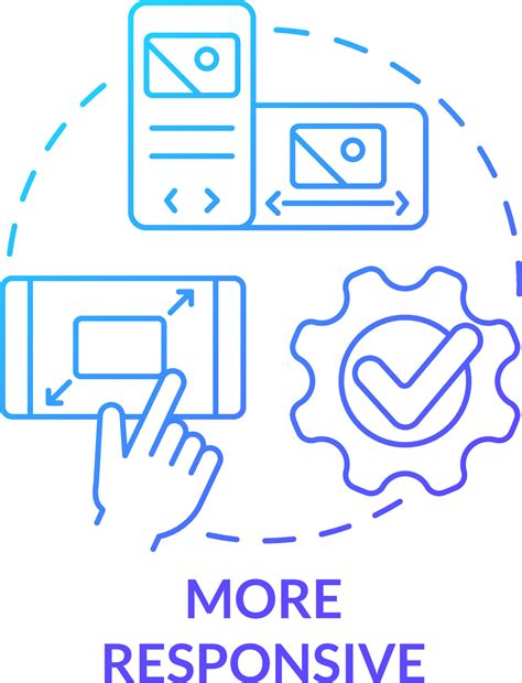 More Responsive Blue Gradient Concept Icon Flexible Screen Size