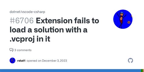 Extension Fails To Load A Solution With A Vcproj In It · Issue 6706 · Dotnetvscode Csharp