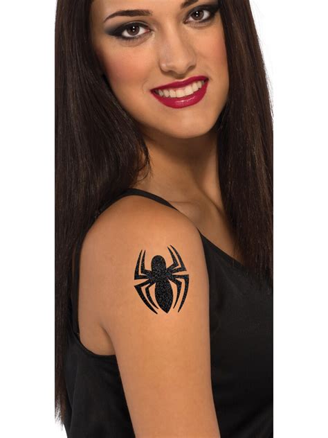 Girls Spider Girl Stick On Glitter Spider Tattoo Costume Accessory Michaels