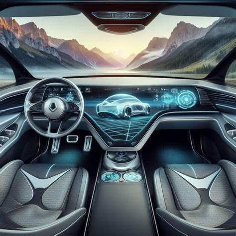Future Autonomous Car Cockpit Premium Ai Generated Image