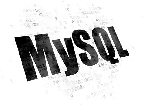 Software Concept Mysql On Digital Background Stock Illustration Illustration Of Pixel