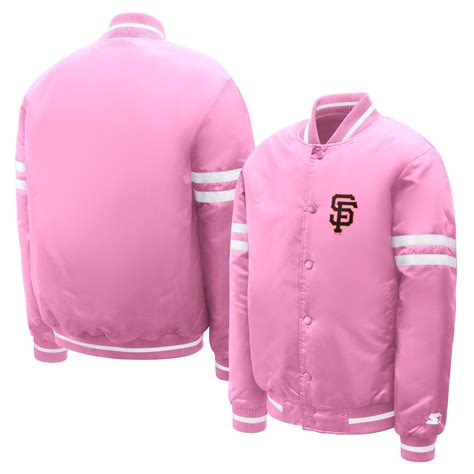 Youth San Francisco Giants Starter Pink Team Logo Full Snap Satin