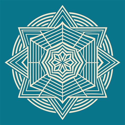 Simple Fractal Pattern With Repeating Lines That Mirror Themselves As