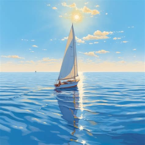 Premium Ai Image Sailboat Illustration