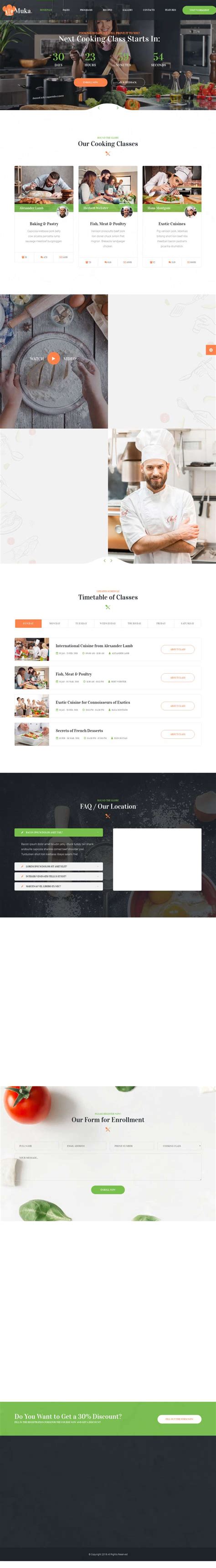 烹饪美食交流平台网站bootstrap模板