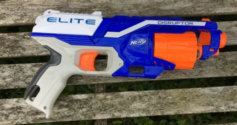 Nerf N Strike Elite Disruptor Gun Revolver Blaster Fires 6 Darts 15 Darts Includ £5 99 Picclick Uk