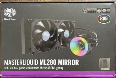 Masterliquid Ml280 Mirror Argb Close Loop Aio Cpu Liquid Cooler Mirror