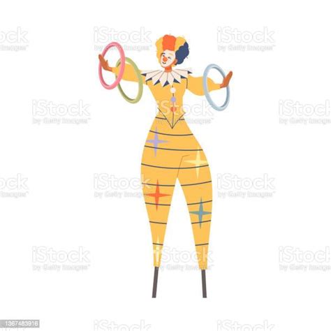 서커스 예술가쇼 카니발 파티에서 공연 반지 만화 벡터 일러스트와 저글링 기둥에 광대 공연에 대한 스톡 벡터 아트 및 기타 이미지 공연 공연자 귀여운 Istock