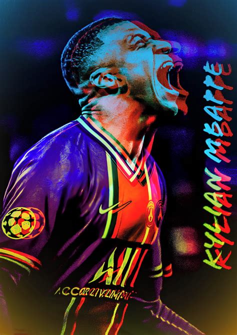 Quadro Kylian Mbappé Atleta De Futebol Com Moldura A4 Elo7