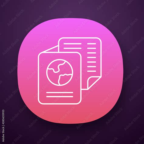 Immigration Documents App Icon International Passport Identification