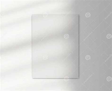Drop Shadow Overlay Effect On Blank Sheets Of Paper Vector Mockup Stock Illustration