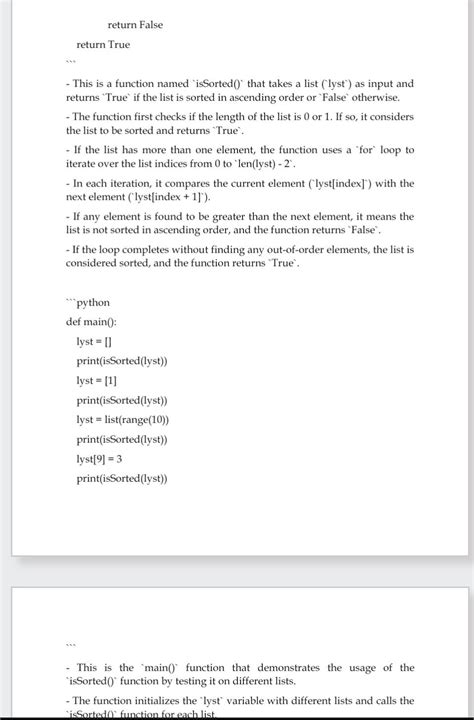 Return True This Is A Function Named Issorted