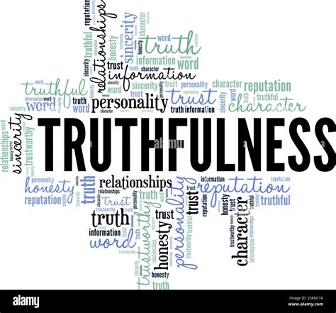 Truthfulness Word Cloud Conceptual Design Isolated On White Background