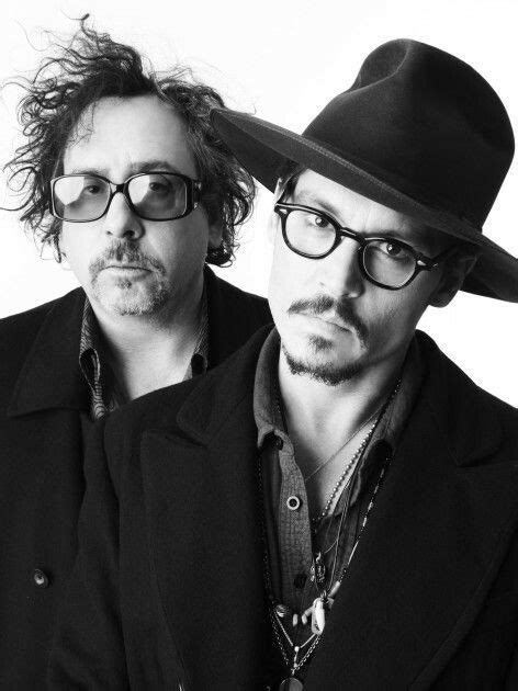 Johnny Depp And Tim Burton Tim Burton Black And White Photo Johnny