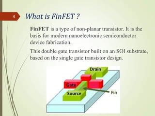 Introduction To FINFET Details Of FinFET PPTX Physics Science