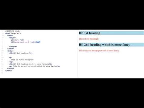 Explaining Class Selector CSS YouTube
