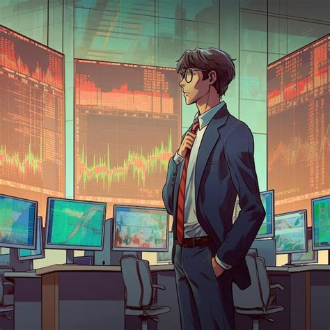 Premium Photo Ai Generated Illustration Front View Male Trader Doing
