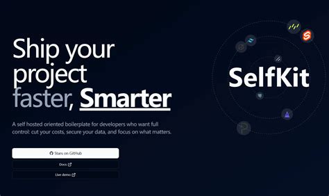 Open Source Saas Boilerplate For Self Hosted Apps Selfkit