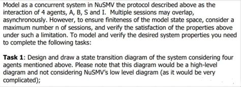 model as a concurrent system in nusmv the protocol