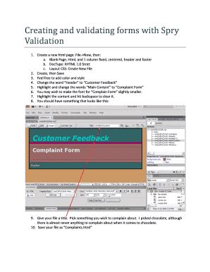 Fillable Online Cis Udel Creating And Validating Forms With Spry Validation Fax Email Print