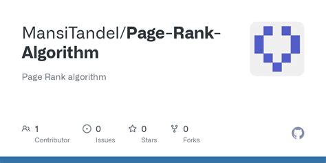 GitHub MansiTandel Page Rank Algorithm Page Rank Algorithm