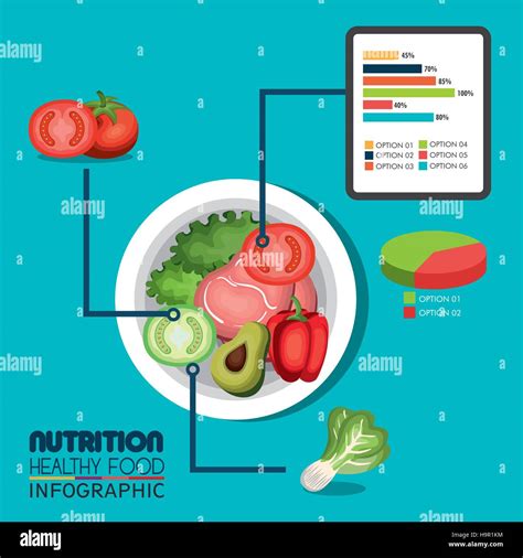 Nutrition Food Infographic Icons Vector Illustration Eps 10 Stock