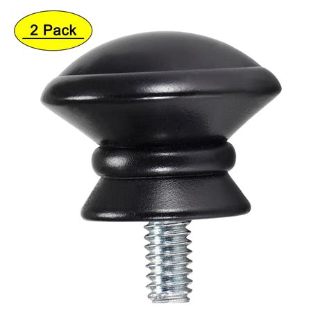Uxcell Curtain Rod Finials Plastic 1 4 20 Unc Thread Dia 1 38 Inch X 1