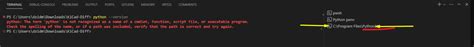 Global Python Environment Open In Terminal Python Unrecognized