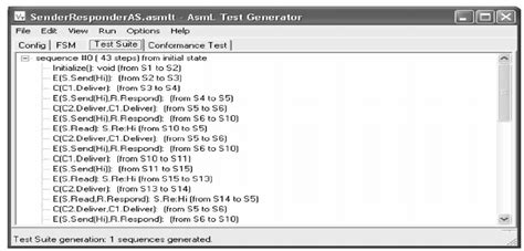 Initial Segment Of Test Sequence Generated From The Sender Responder