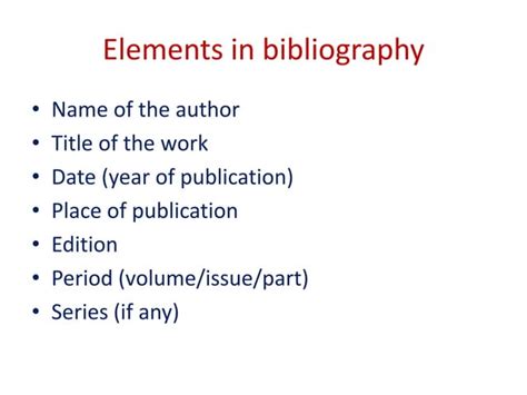 Writing A Working Bibliography Pptx Science