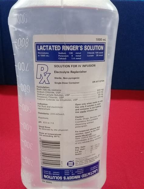 Lactated Ringers 1000ml 1 Bottle Nabbies Trading Company
