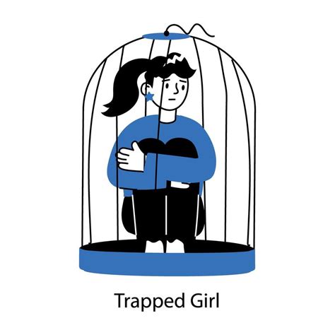 Trendy Trapped Girl 46335917 Vector Art At Vecteezy
