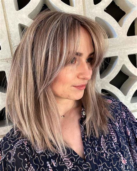 31 Coolest Shoulder Length Hair With Curtain Bangs You Ve Gotta See