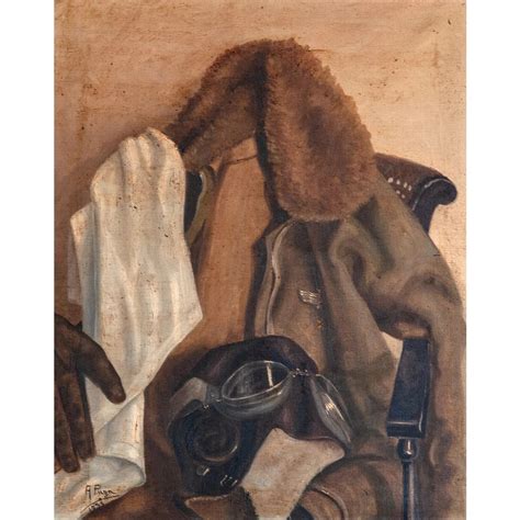 A Puga The Aviator Still Life Study 1970s Oil On Canvas Chairish