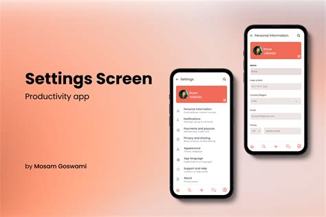 Settings Screen Ui Design Behance