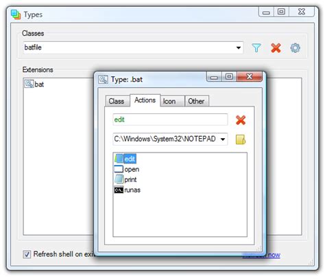 Change The Default Editor For Batch Files In Vista