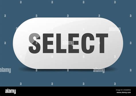 Select Button Rounded Glass Sign Sticker Banner Stock Vector Image And Art Alamy