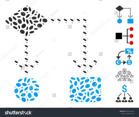 dotted mosaic based on algorithm flowchart stock vector royalty free