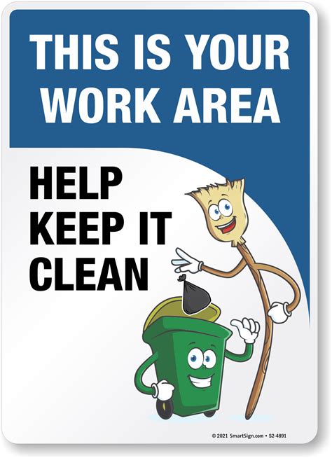 Funny Keep Area Clean Signs